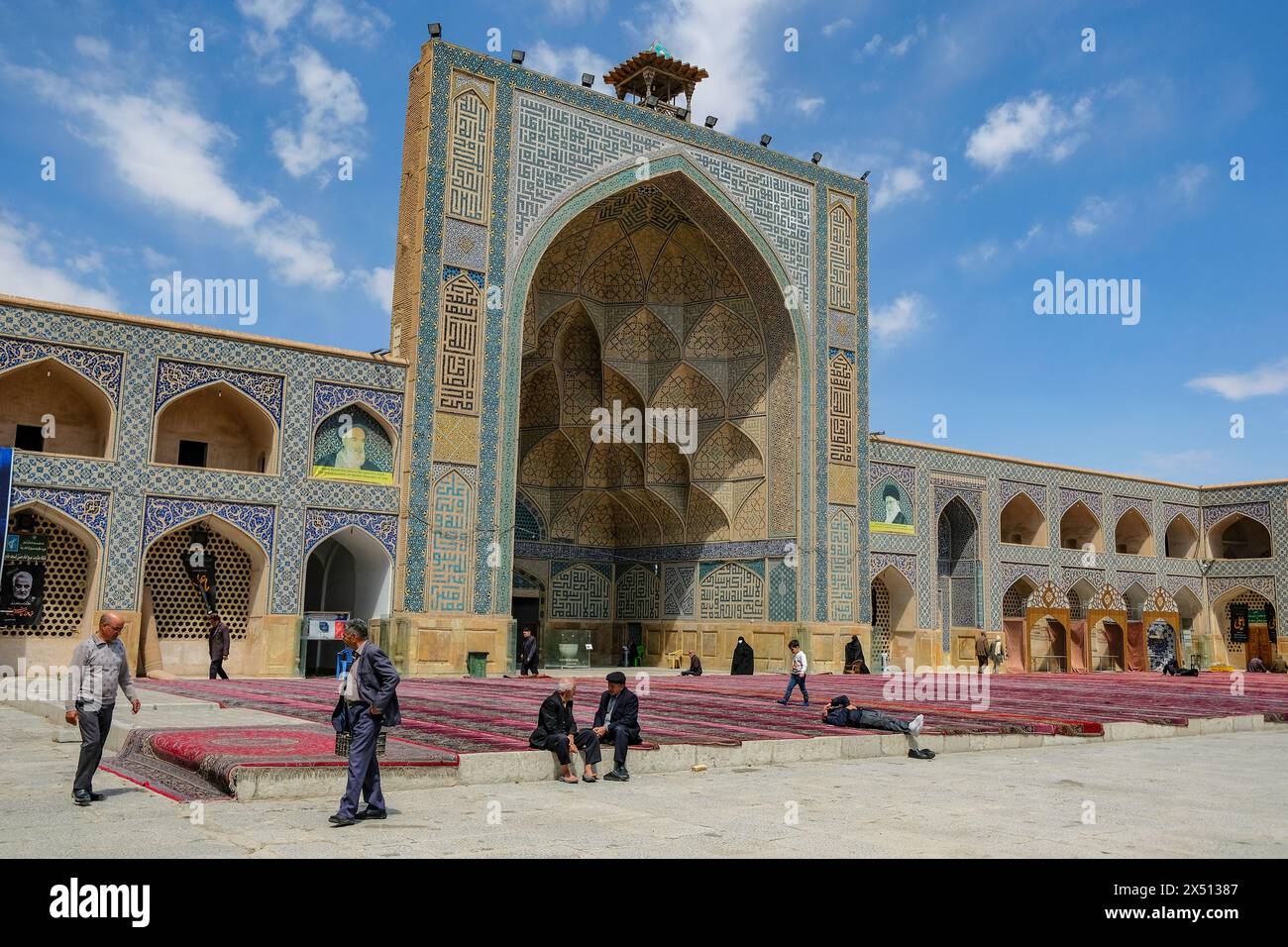 Isfahan, Iran - April 1, 2024: People visiting the Jameh Mosque also ...