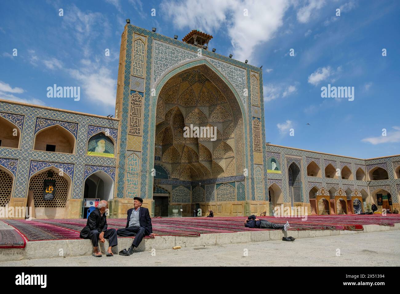 Isfahan, Iran - April 1, 2024: People visiting the Jameh Mosque also ...