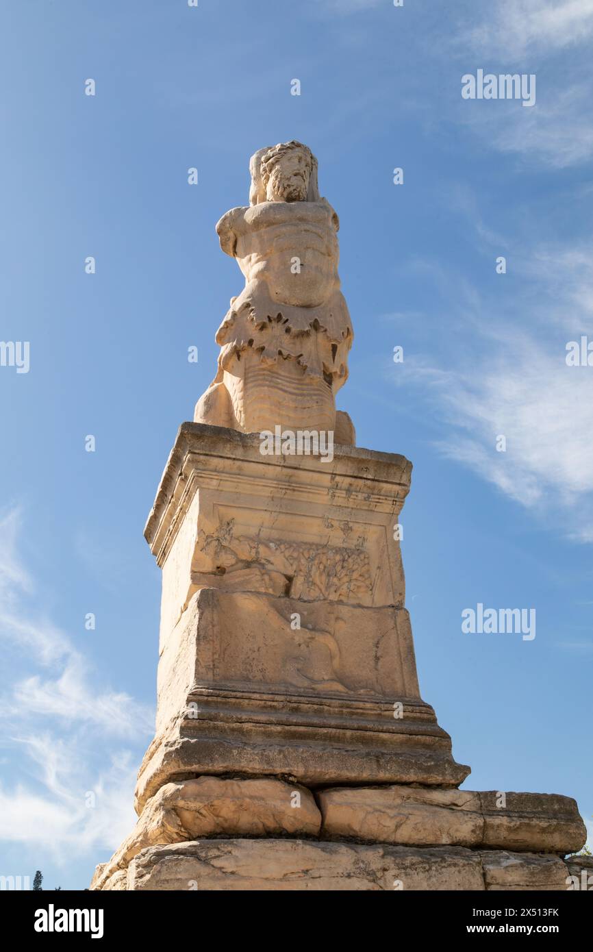 Odeon of Agrippa statues, Agora, Athens, Greece, Europe Stock Photo - Alamy