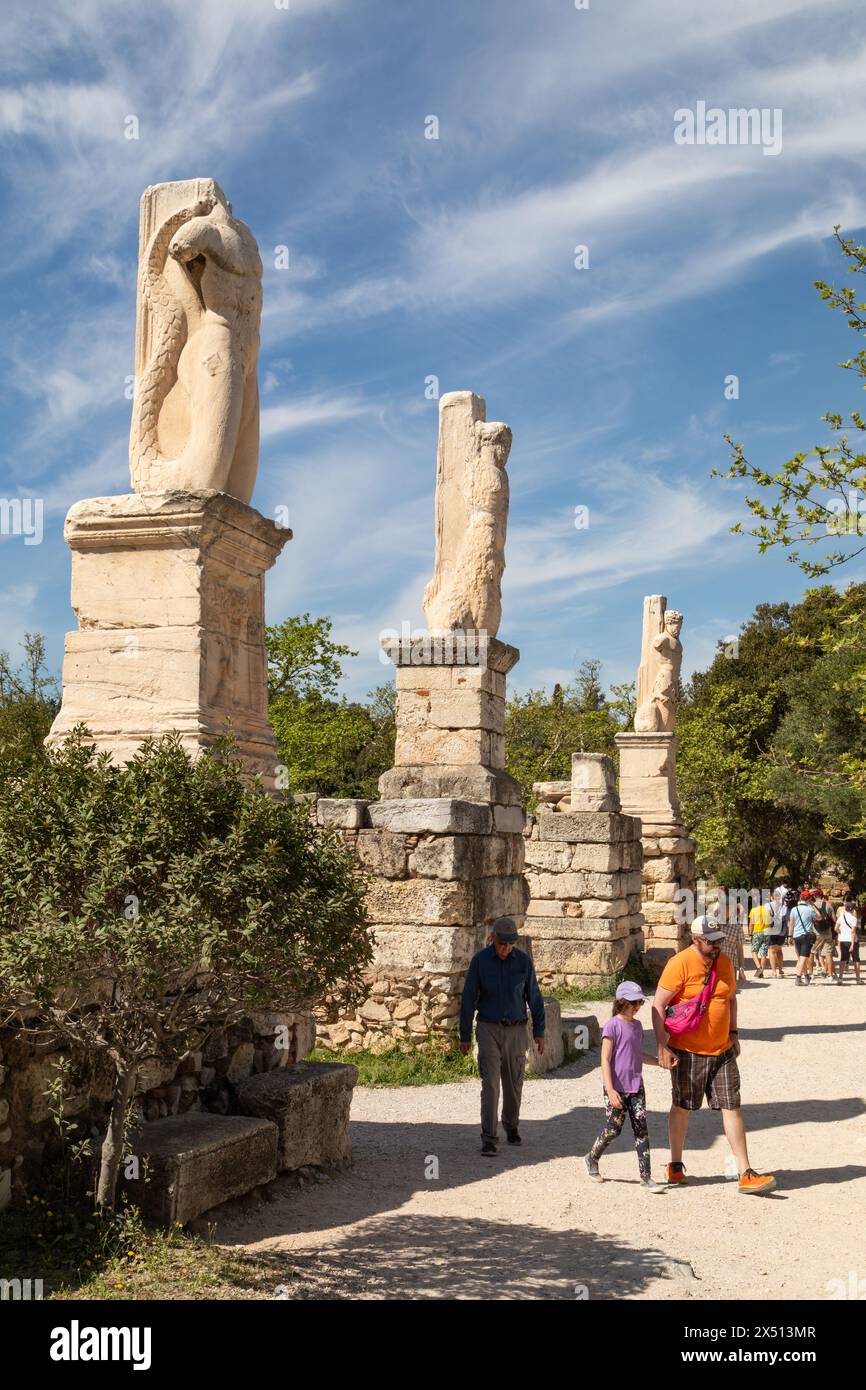 Odeon of agrippa statues hi-res stock photography and images - Alamy