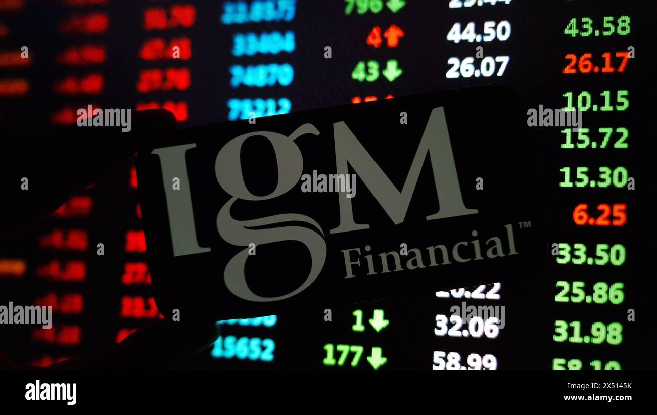 Konskie, Poland - March 17, 2024: IGM Financial company logo displayed on mobile phone Stock ...