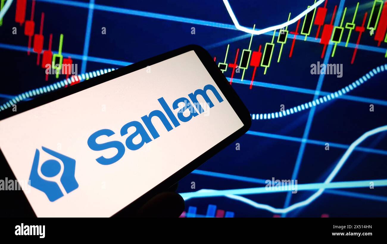 Konskie, Poland - March 17, 2024: Sanlam company logo displayed on ...