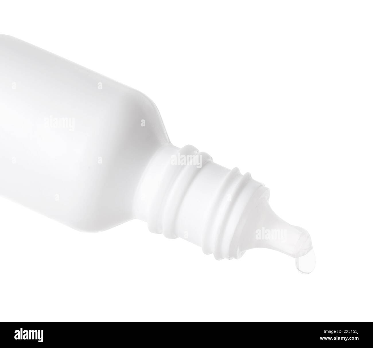Dripping medical drops from bottle on white background Stock Photo - Alamy