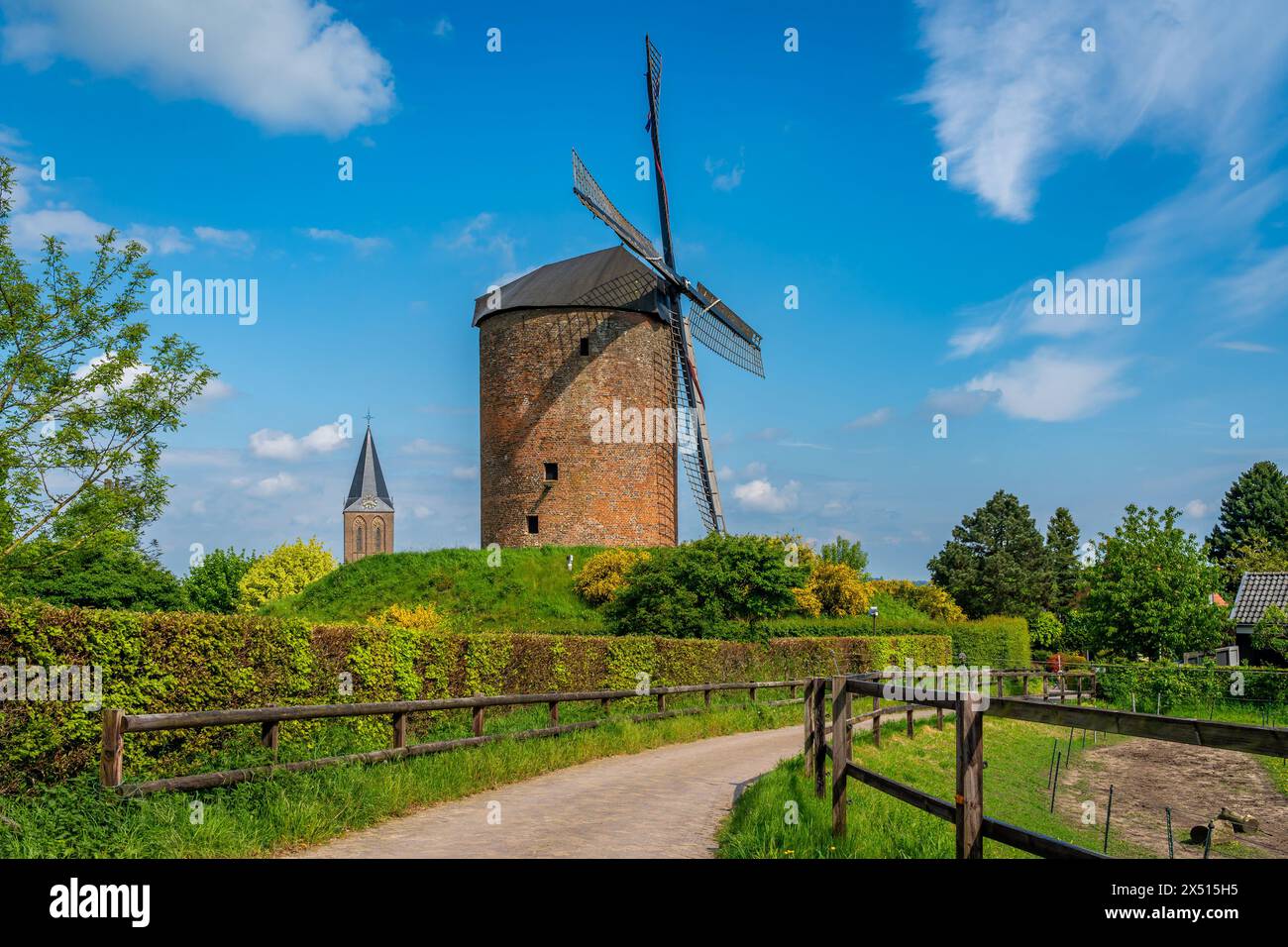 Landscape of Zeddam, Province Gelderland. View of the Grafelijke ...