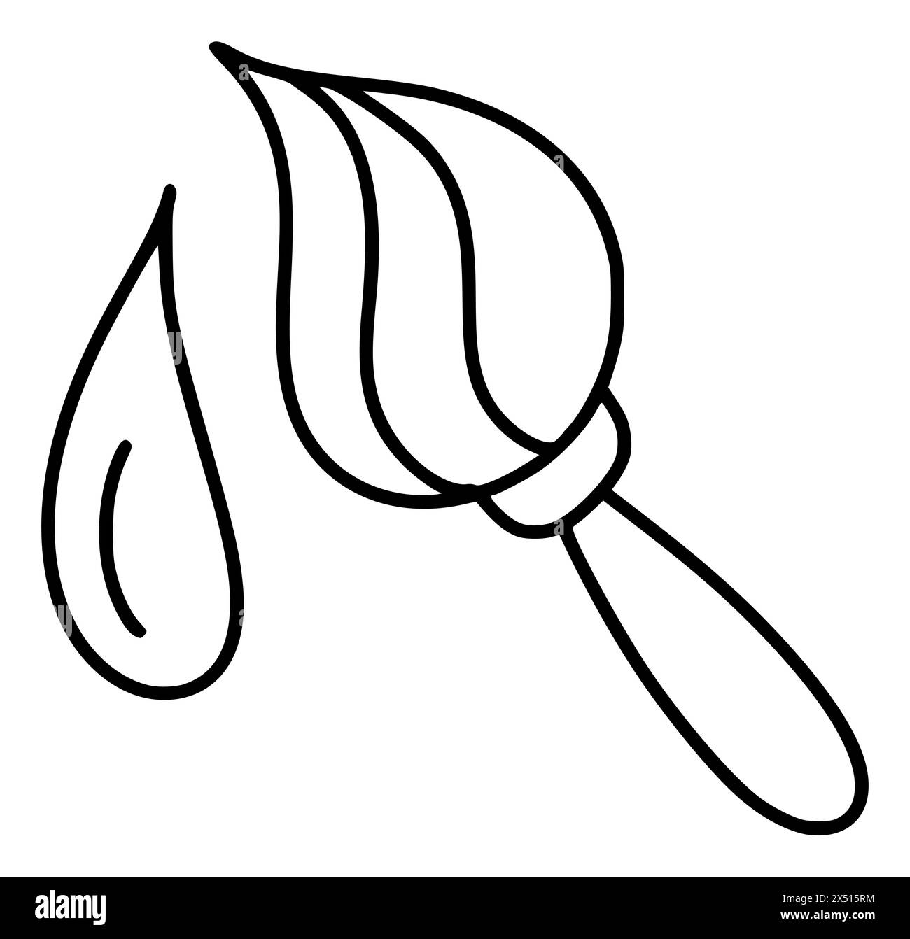 hand drawn creativity doodle line Brush and drop Painting illustration ...