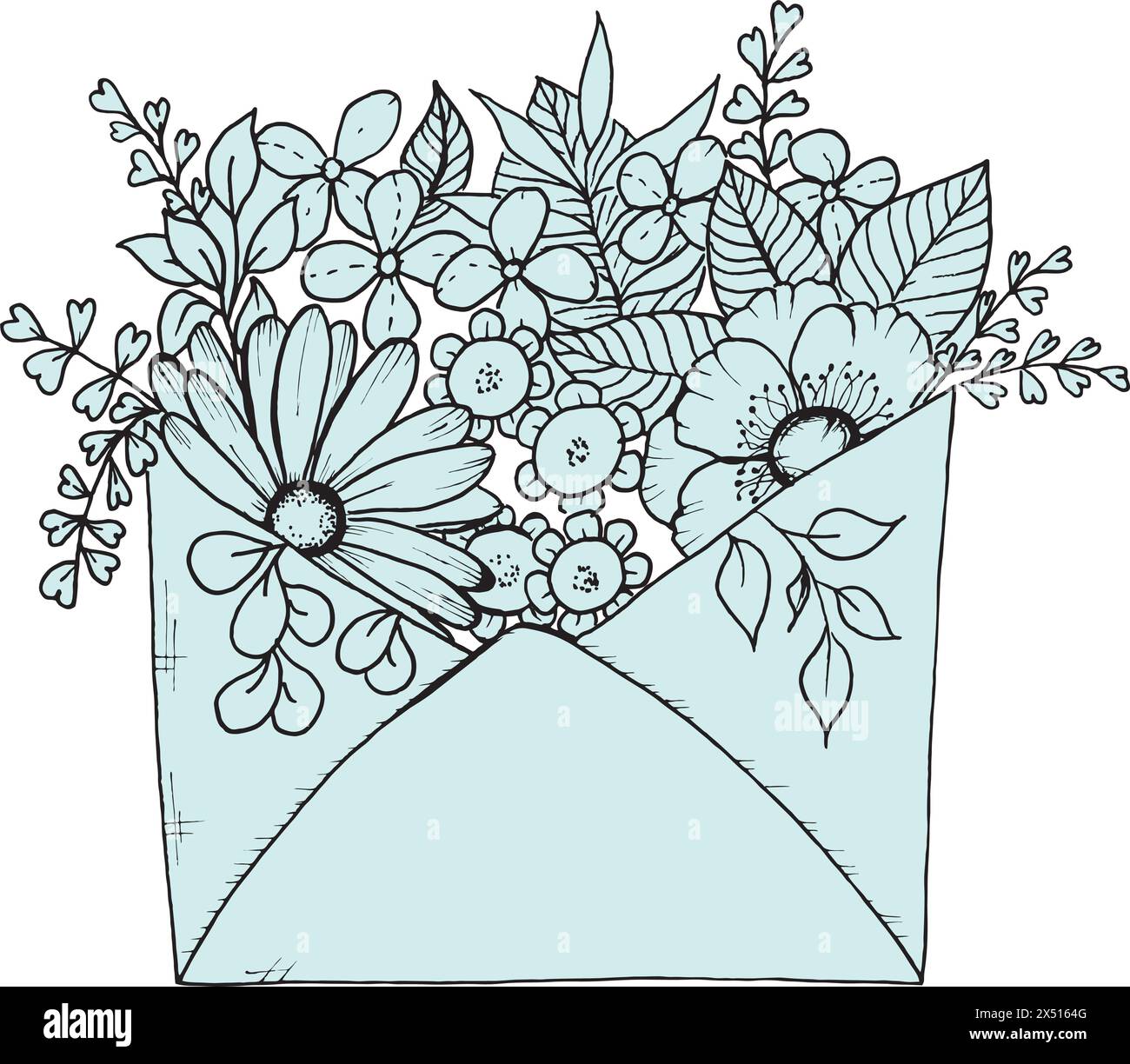 Letter in envelope love Stock Vector Images - Alamy