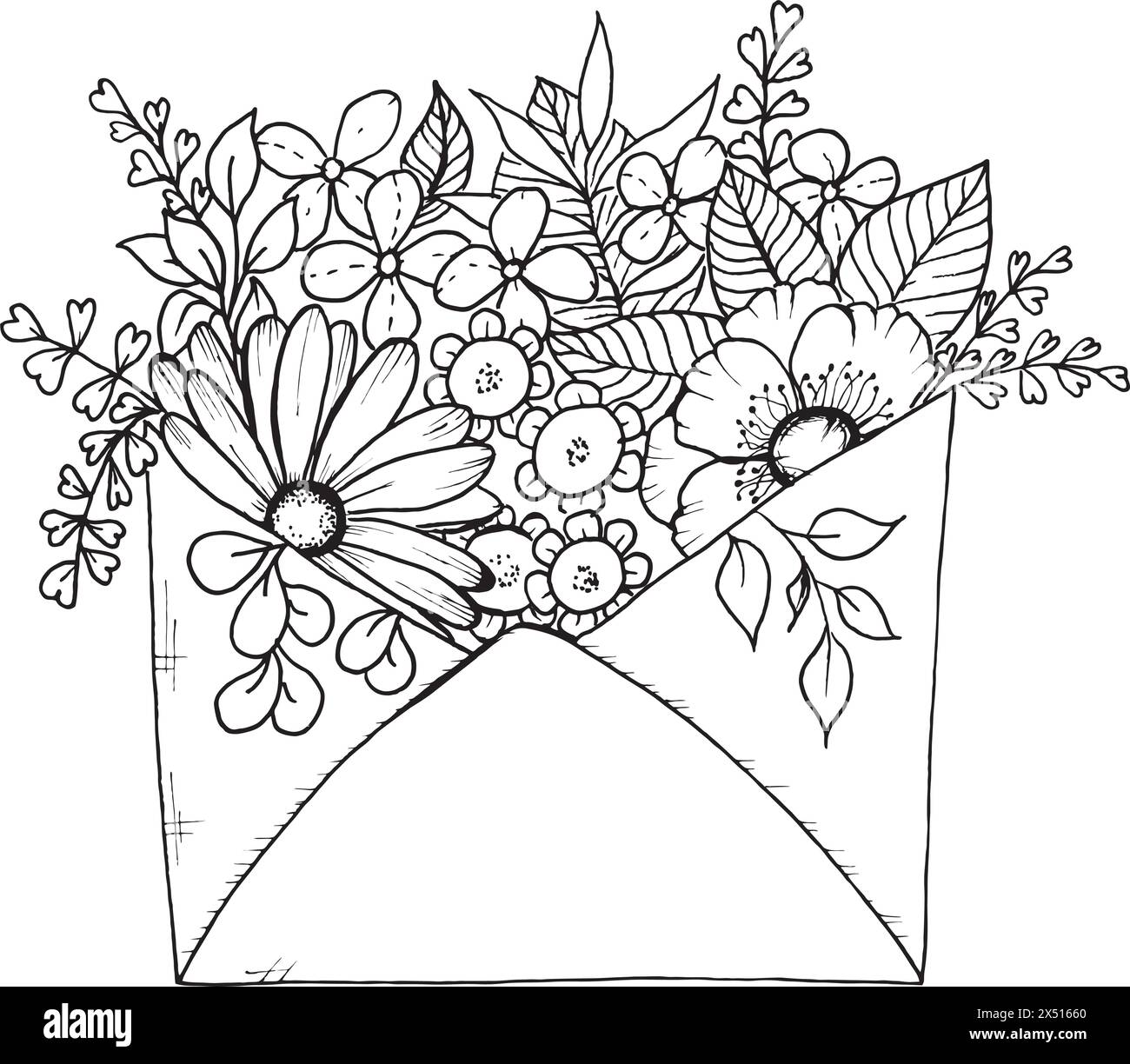 Composition envelope card paper Stock Vector Images - Alamy