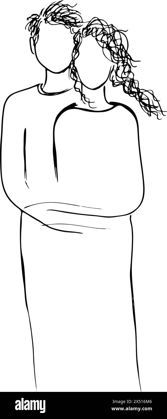 Happy couple holding other Stock Vector Images - Alamy