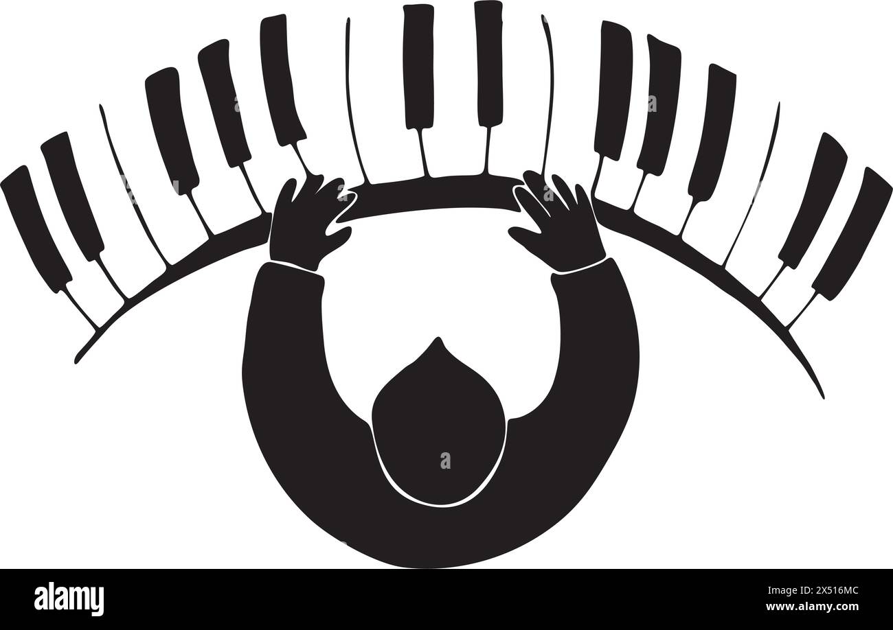 Hand drawn grand piano in sketch style. Music symbol vector ...