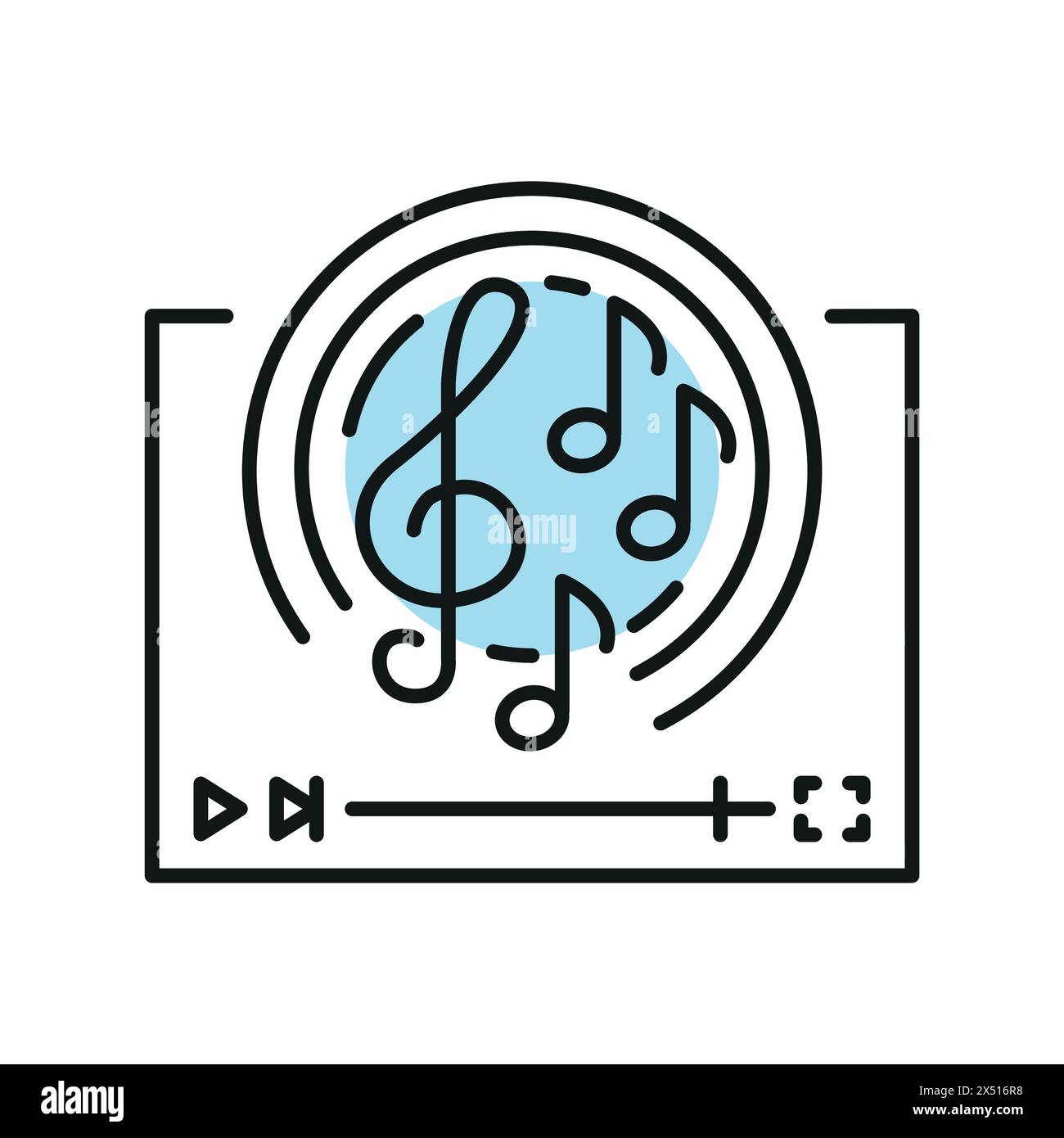Musical genre line black icon. Sign for web page, mobile app, button ...