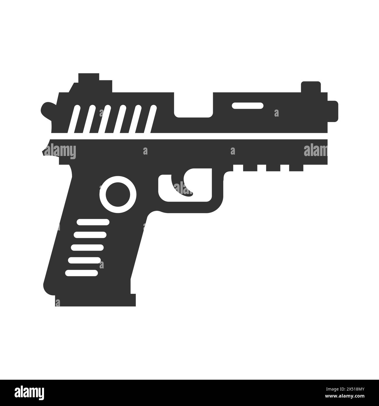 Revolver silhouette vector vectors hi-res stock photography and images ...