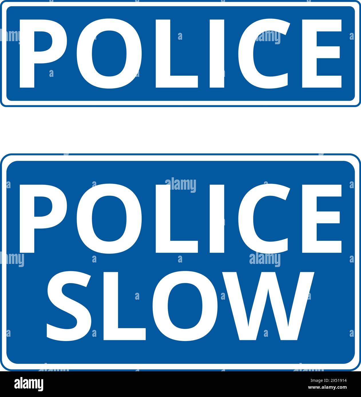 Two blue police banners on a white background Stock Vector Image & Art ...