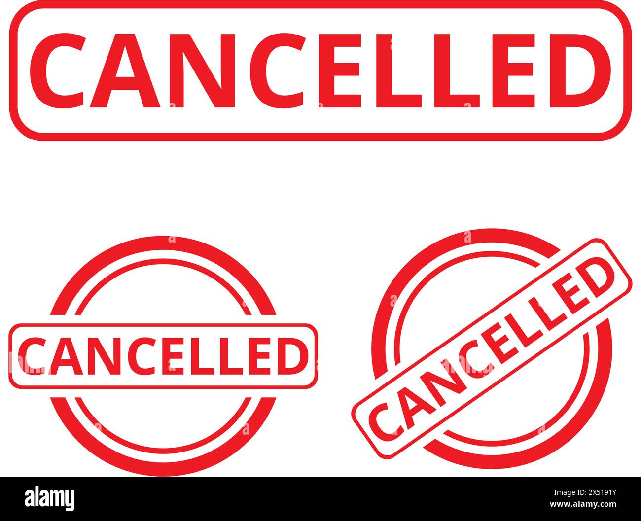 Event cancelled vector vectors Stock Vector Images - Alamy