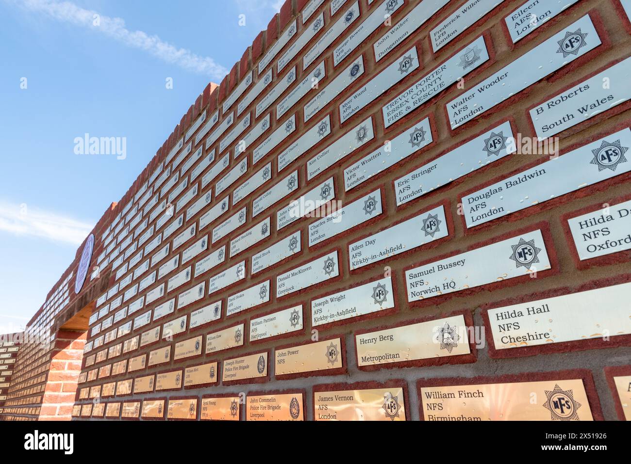 Name plaques on Memorial Wall at the unveiling and opening of the ...