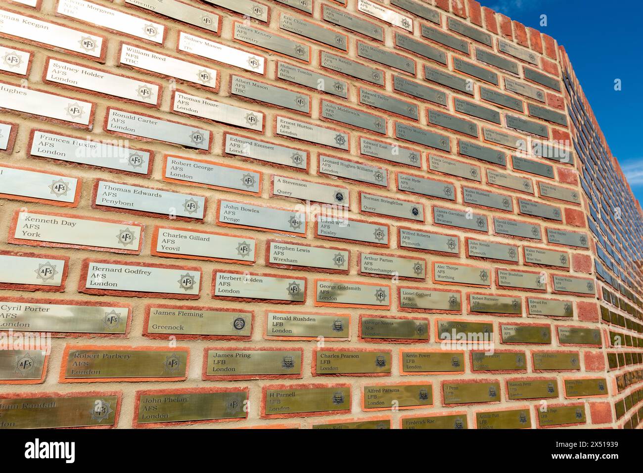 Name plaques on Memorial Wall at the unveiling and opening of the ...