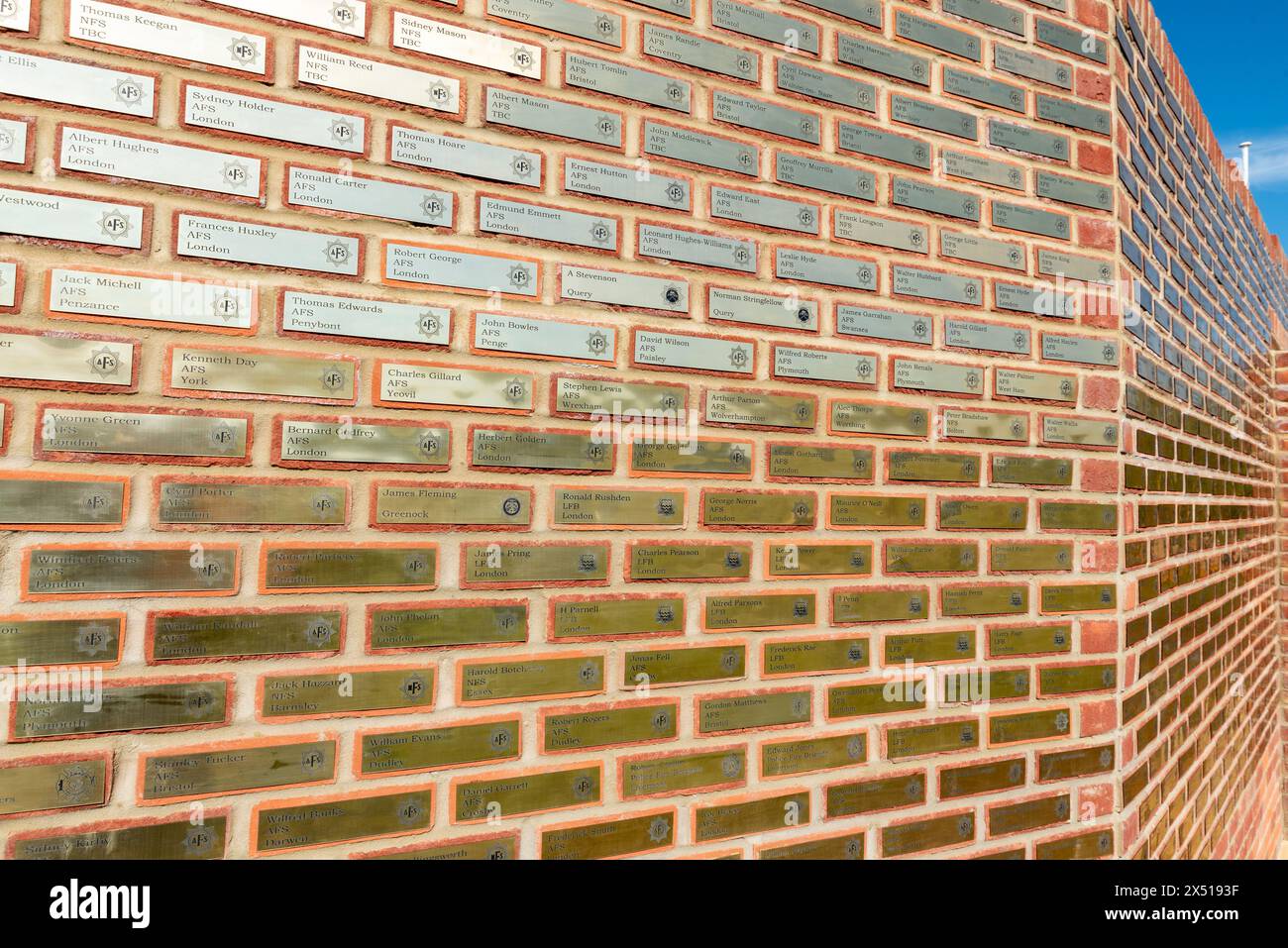 Name plaques on Memorial Wall at the unveiling and opening of the ...