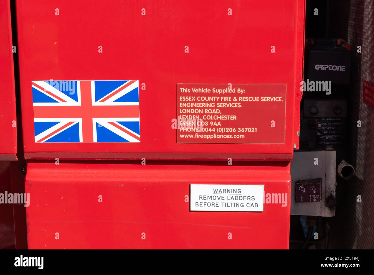 Fire engine, fire appliance exhibit at the unveiling and opening of the ...