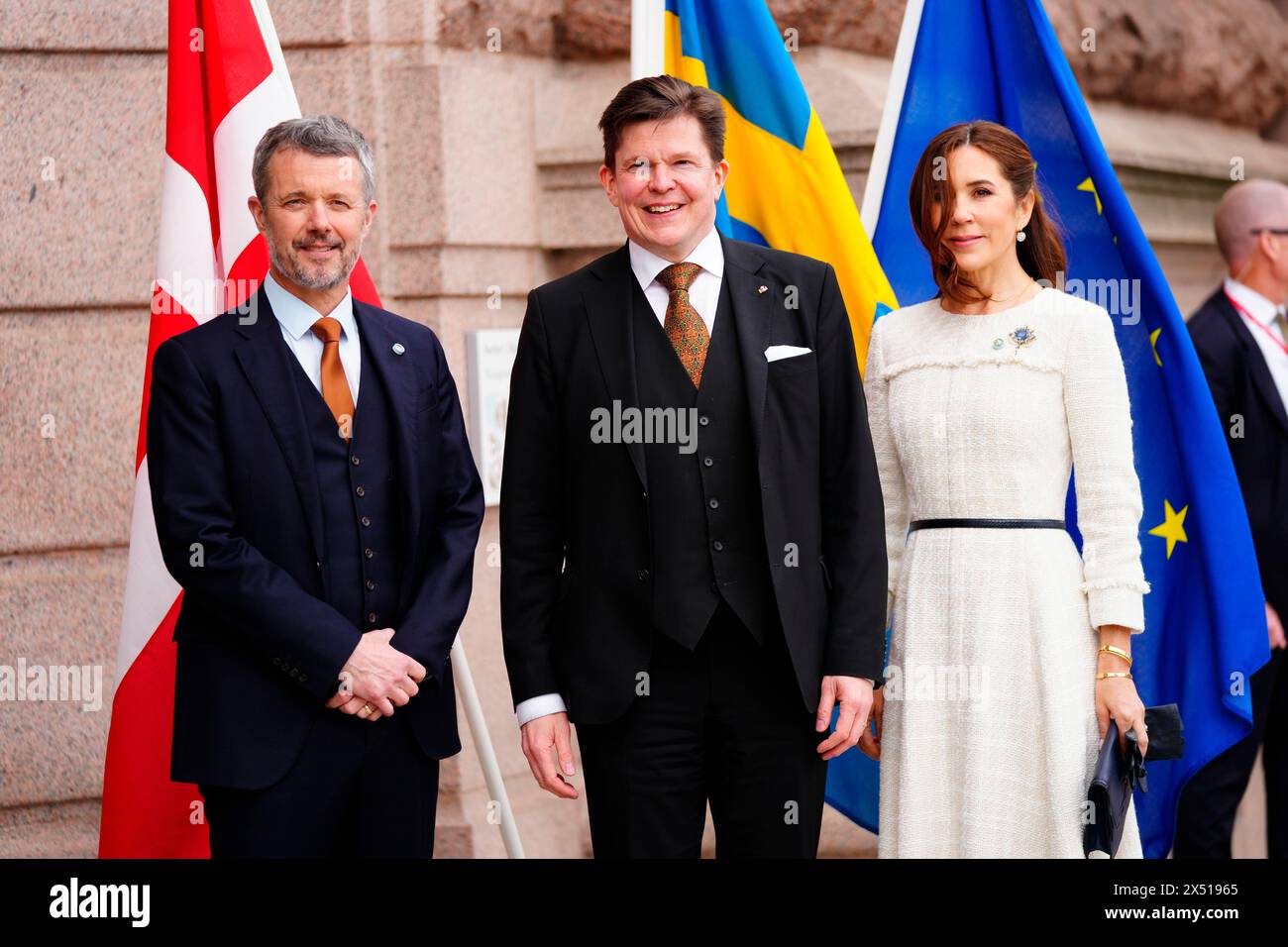 Stockholm, Denmark. 06th May, 2024. King Frederick X and Queen Mary ...