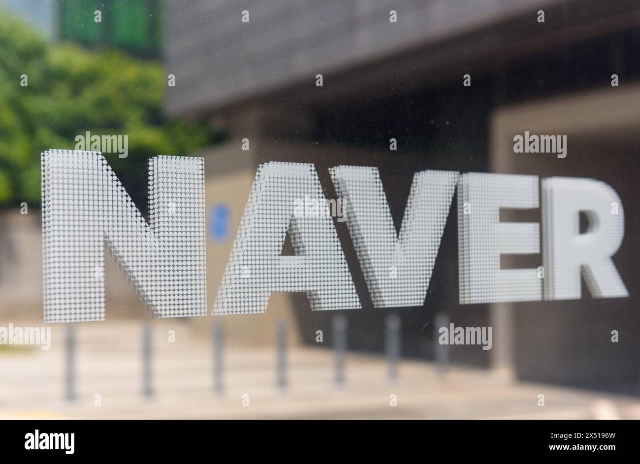 Seongnam, South Korea. 04th May, 2024. A logo in front of Naver office at Seongnan. Naver ...