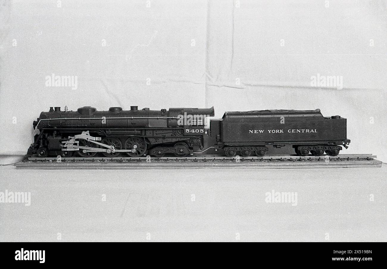 1950s, historical, model steam locomotive, 5405 New York Central. The ...