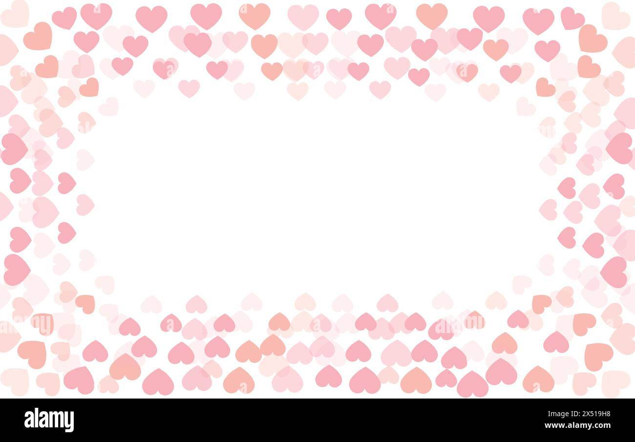 Pink love hearts background border frame backdrop Stock Vector Images ...