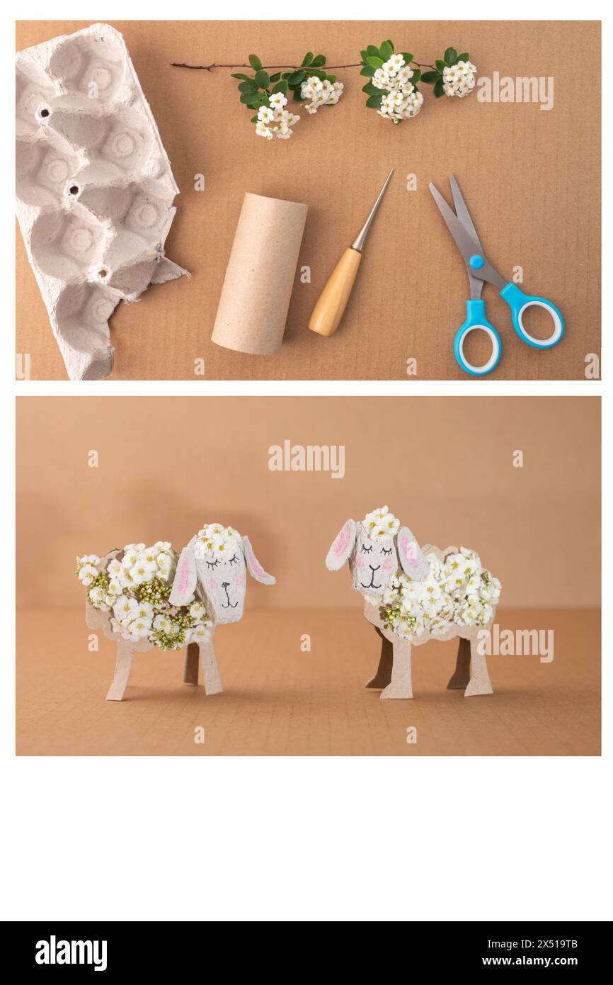 Craft adorable sheep with kids using everyday materials. Egg carton ...
