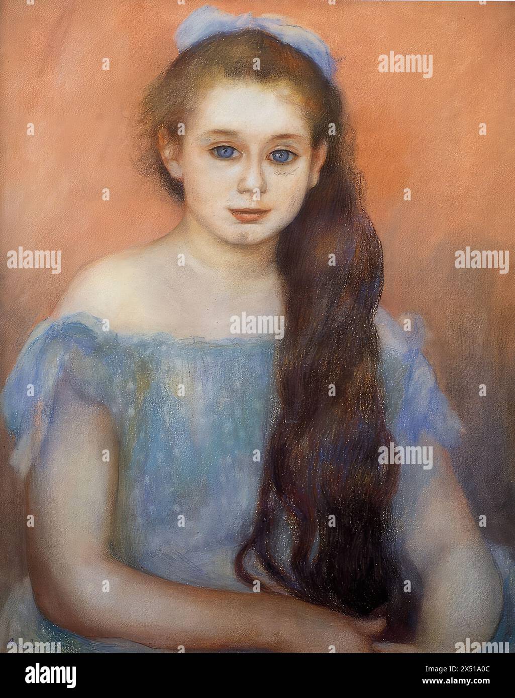 Renoir painting - portrait of young girl impressionism impressionist ...