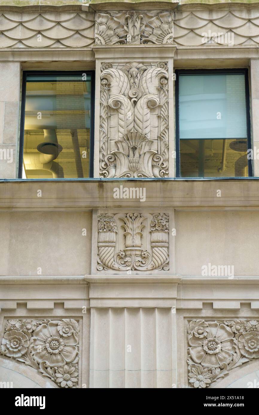 Architectural features in an old building in Toronto, Canada Stock ...