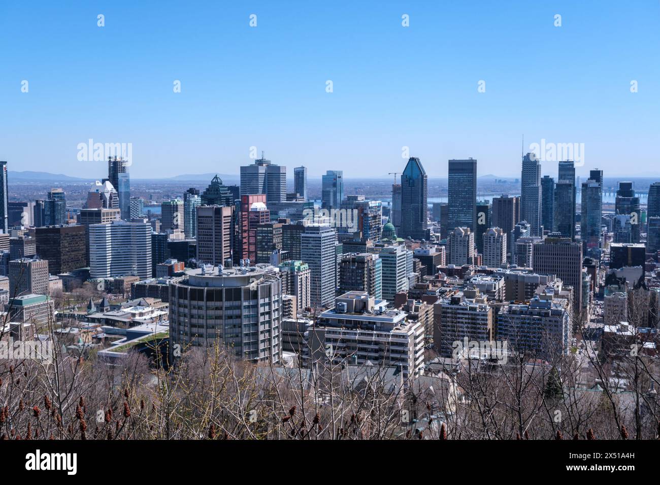 Montreal, Canada - 25 April 2024: Montreal Skyline in spring from ...