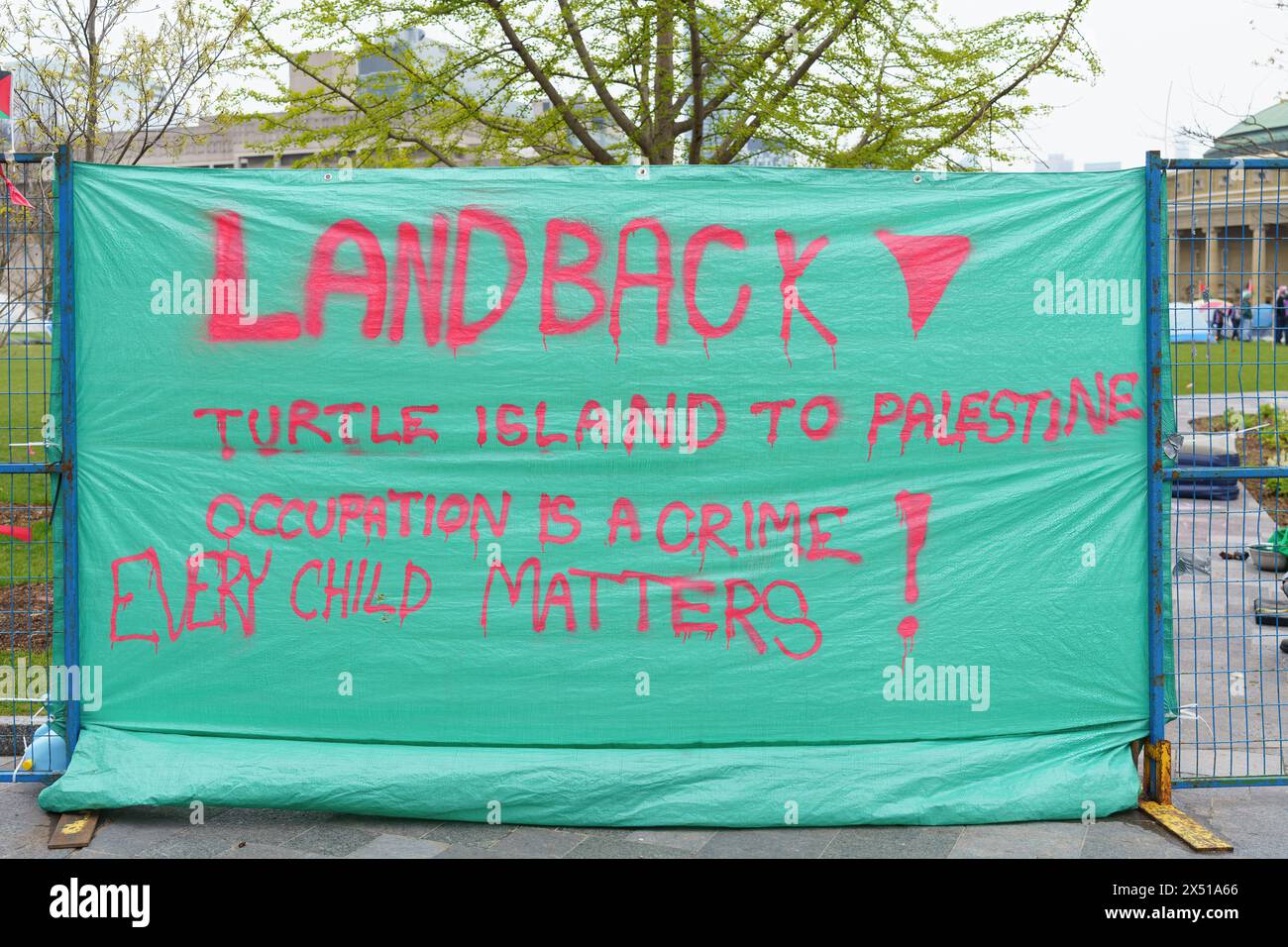 Encampment protest supporting the Palestine cause during the Israel ...