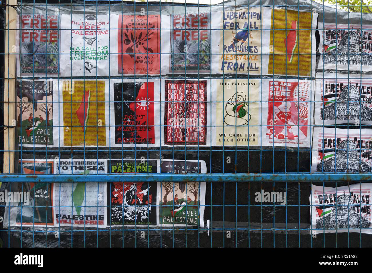 Encampment protest supporting the Palestine cause during the Israel ...