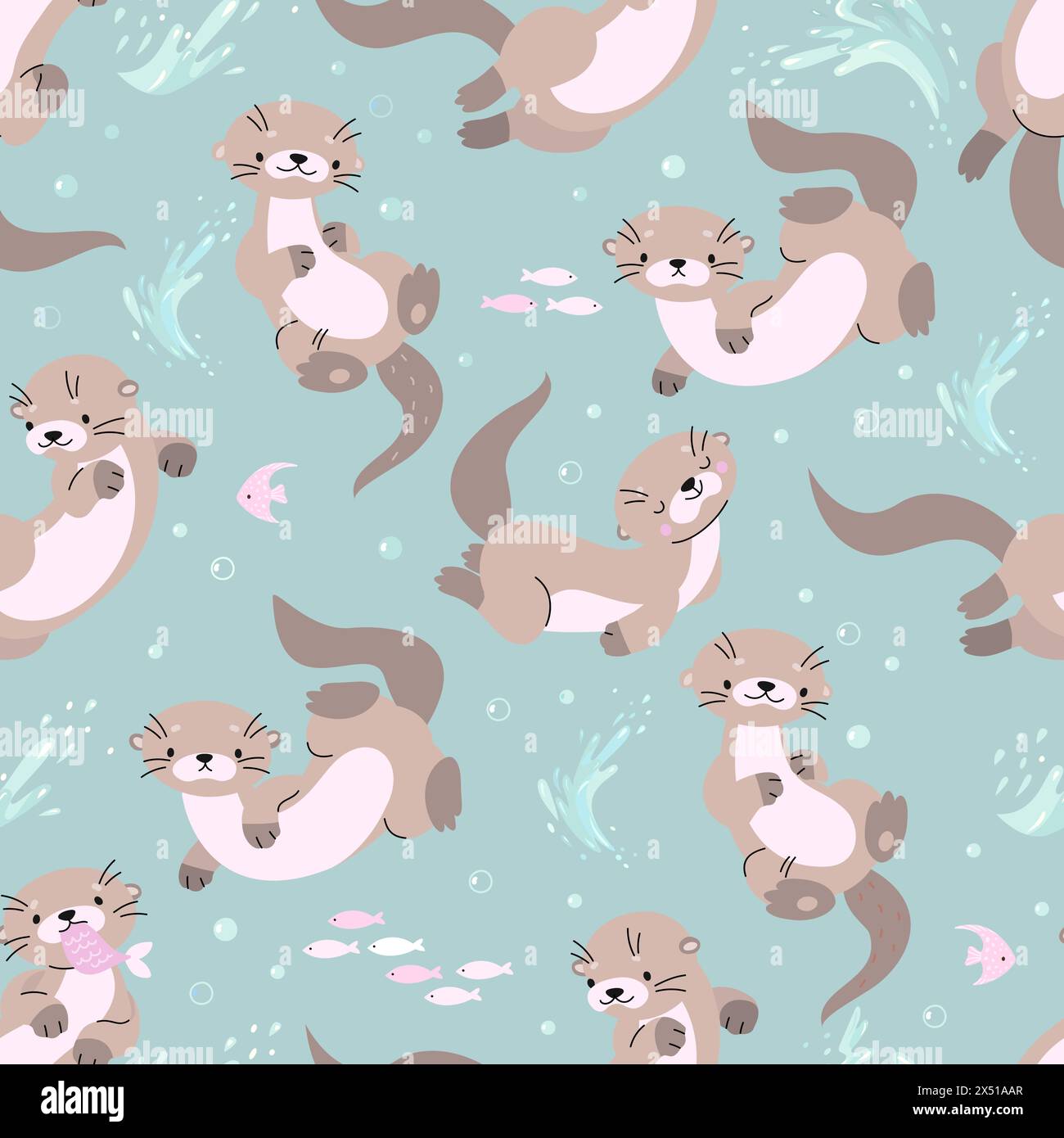 Otters swimming underwater art hi-res stock photography and images - Alamy