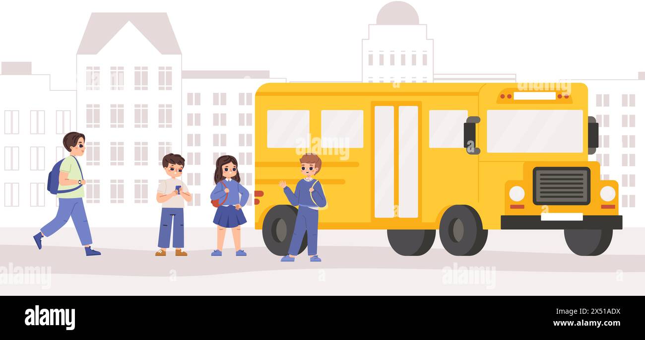 Bus traffic queue Stock Vector Images - Alamy