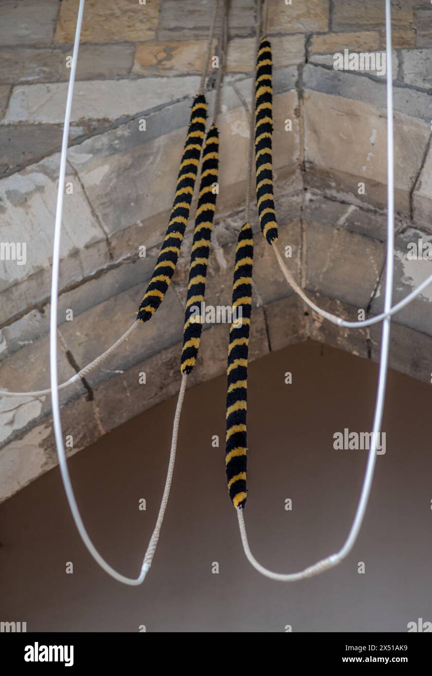 Church bell ropes ringing hi-res stock photography and images - Alamy