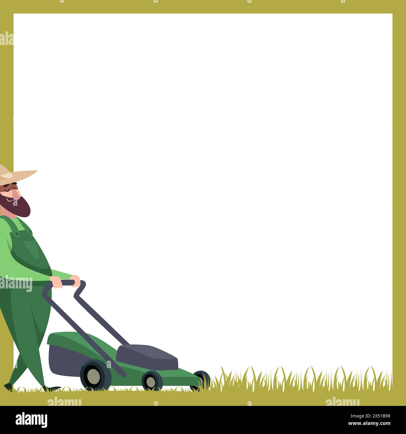Mower cartoon hi-res stock photography and images - Alamy