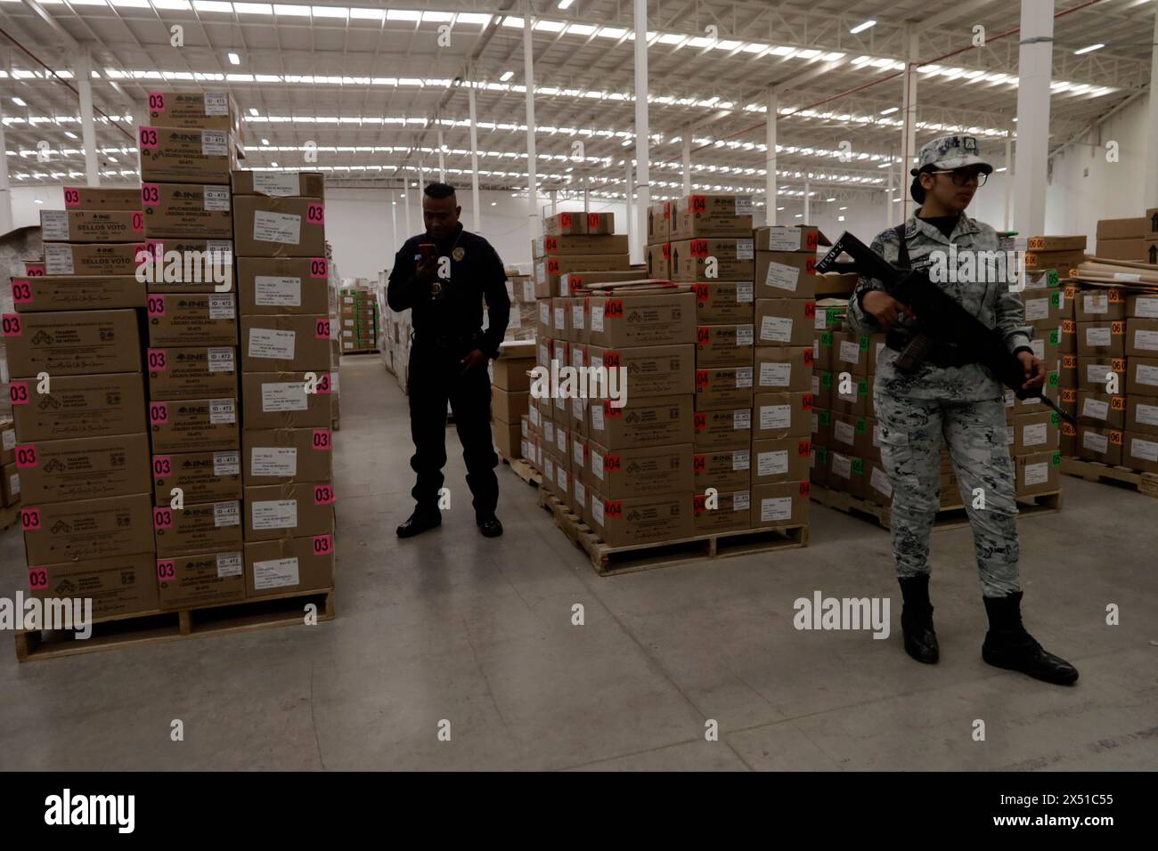Non Exclusive: Electoral ballot papers seen during a tour to show the ...