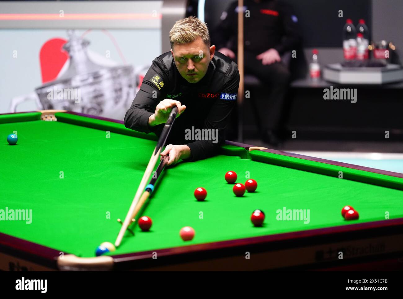 Kyren Wilson in action against Jak Jones (not pictured) during the ...