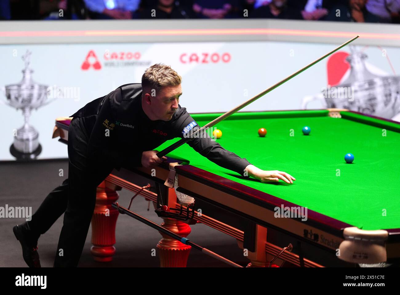 Kyren Wilson in action against Jak Jones (not pictured) during the ...