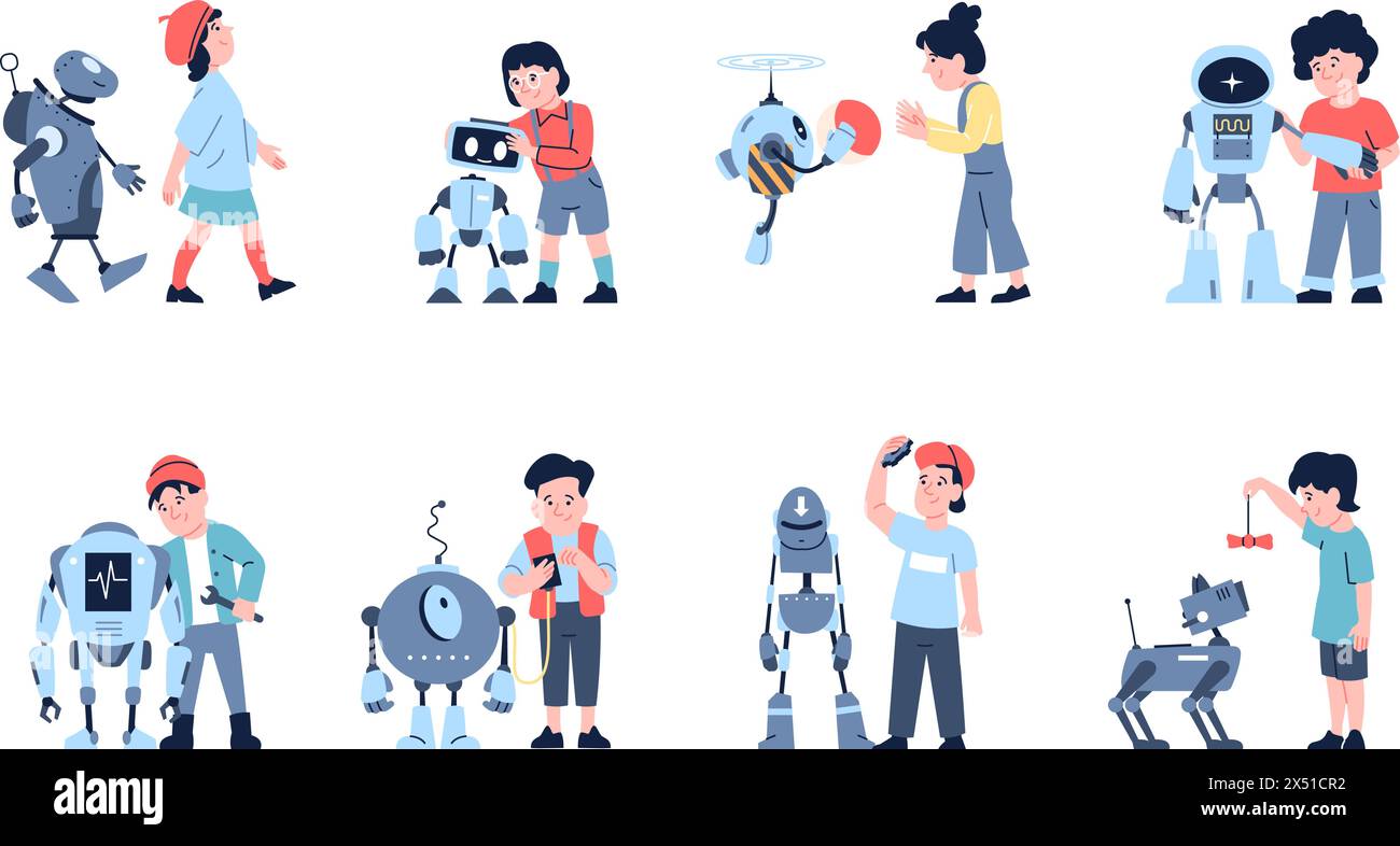 Toddlers robot Stock Vector Images - Alamy