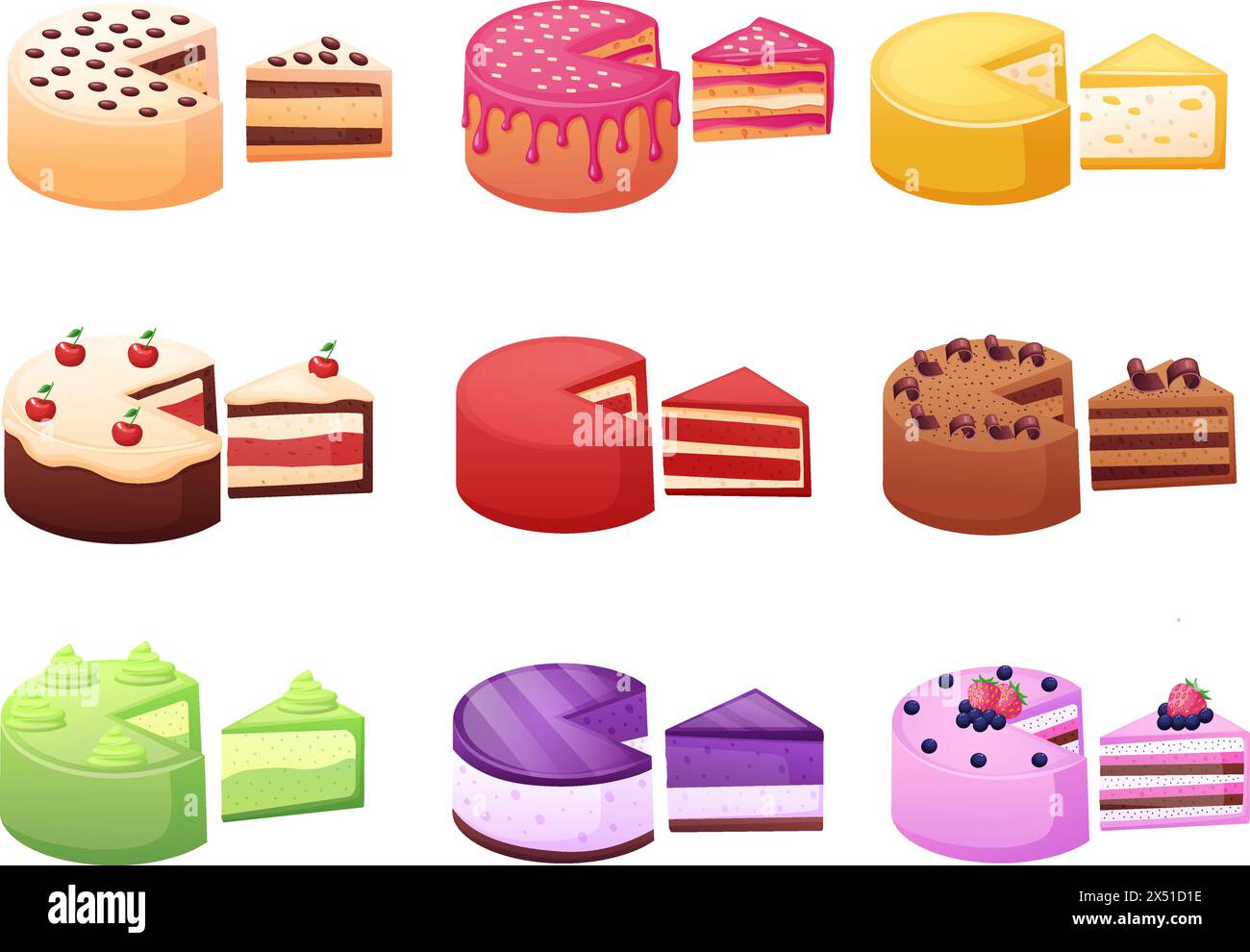 Cake samples Stock Vector Images - Alamy
