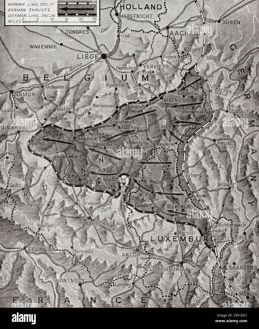 Ardennes 1944 map hi-res stock photography and images - Alamy