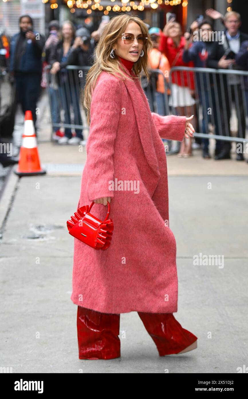 Jennifer Lopez arrives at Good Morning America on May 06, 2024 in New ...