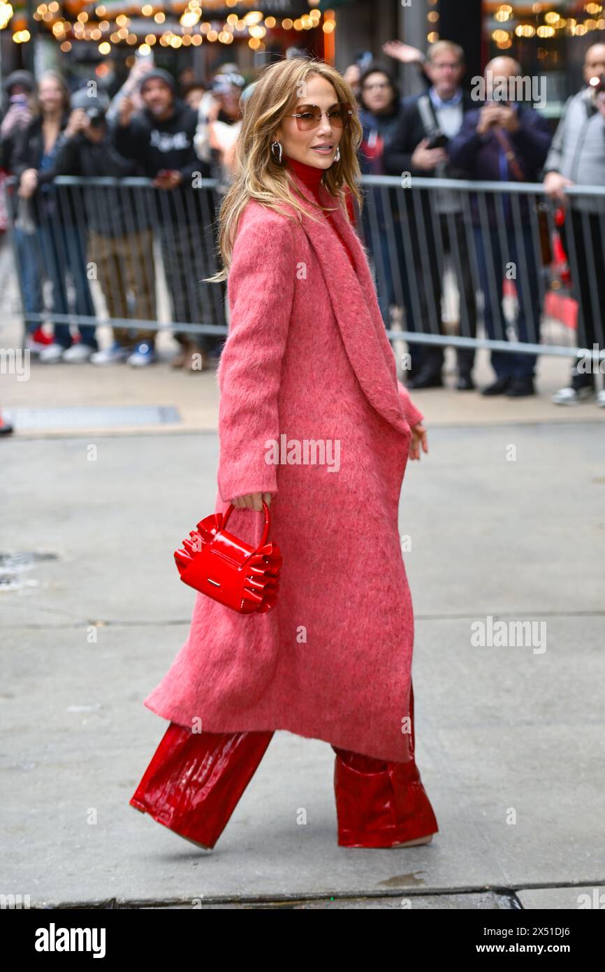 Jennifer Lopez arrives at Good Morning America on May 06, 2024 in New ...