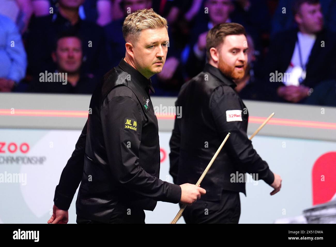 Kyren Wilson and Jak Jones during the final on day seventeen of the ...