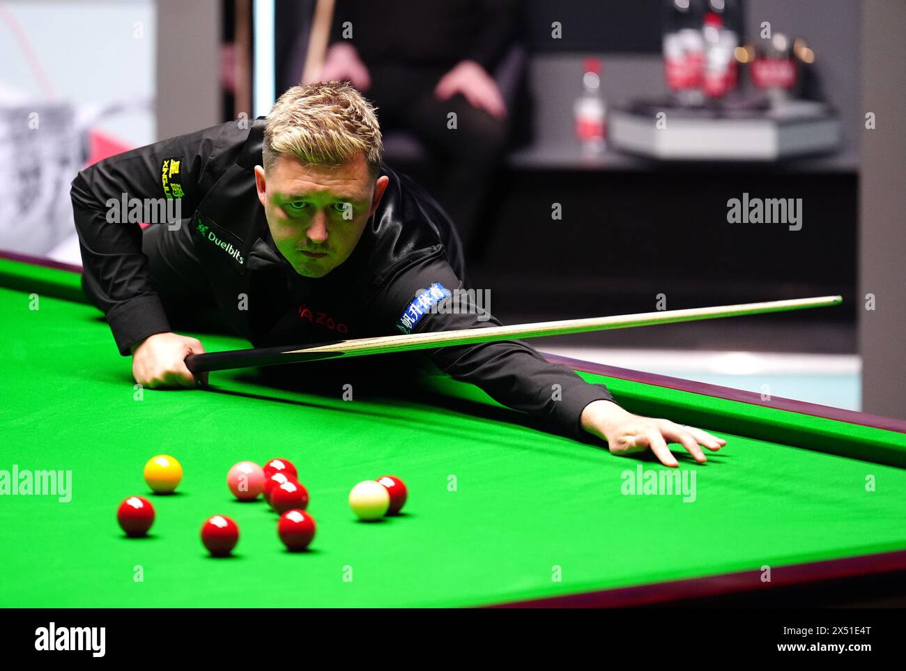 Kyren Wilson in action against Jak Jones (not pictured) during the ...