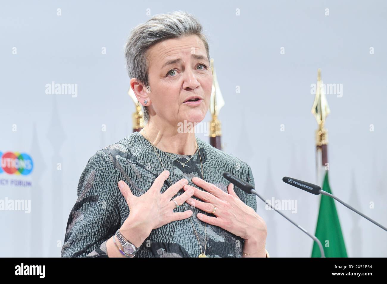 Berlin, Germany. 06th May, 2024. Margrethe Vestager, Commissioner for ...