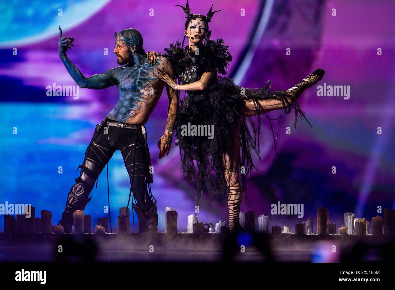 Malmo, Sweden. 06 May 2024, Sweden, Malmö: Bambie Thug (r) from Ireland ...