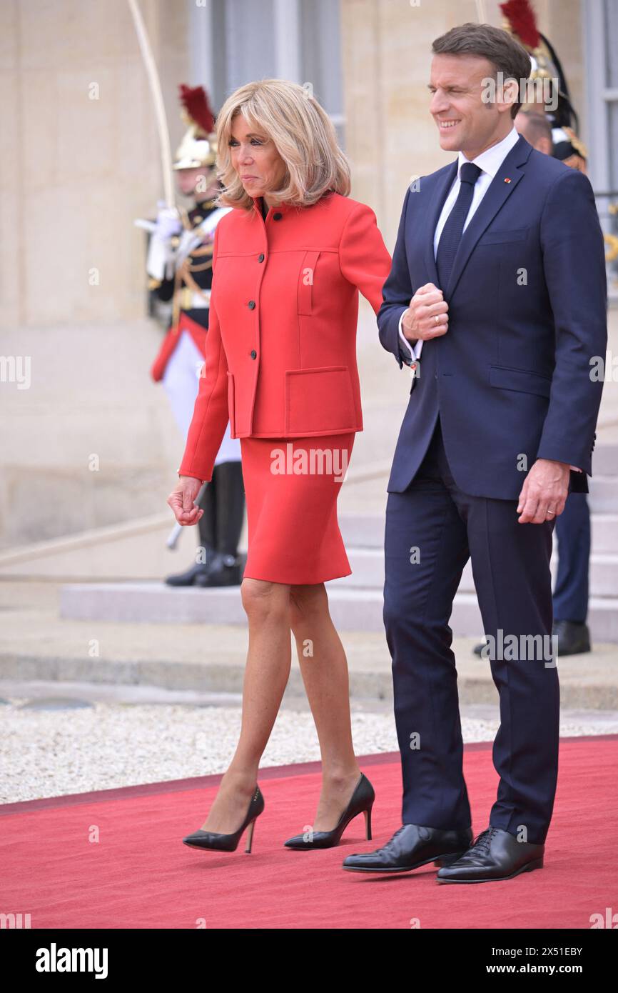 Paris, France. 06th May, 2024. French President Emmanuel Macron and ...