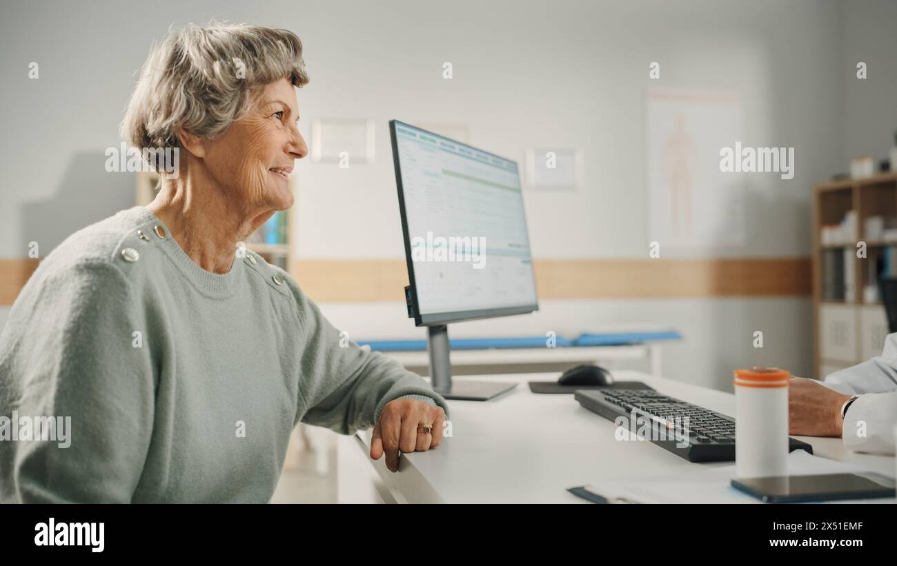 Female Family Doctor is Prescribing Drugs for Senior Patient and ...