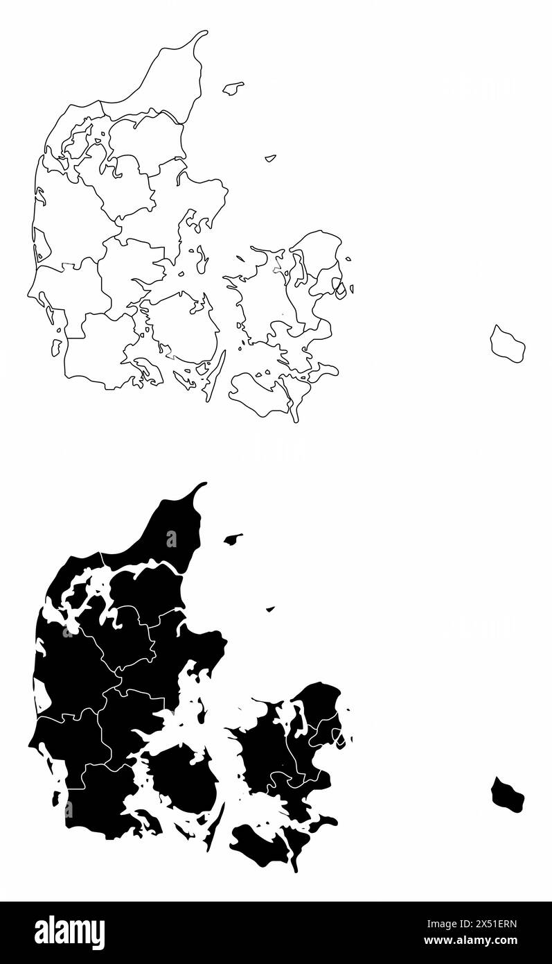 Maps of denmark hi-res stock photography and images - Alamy